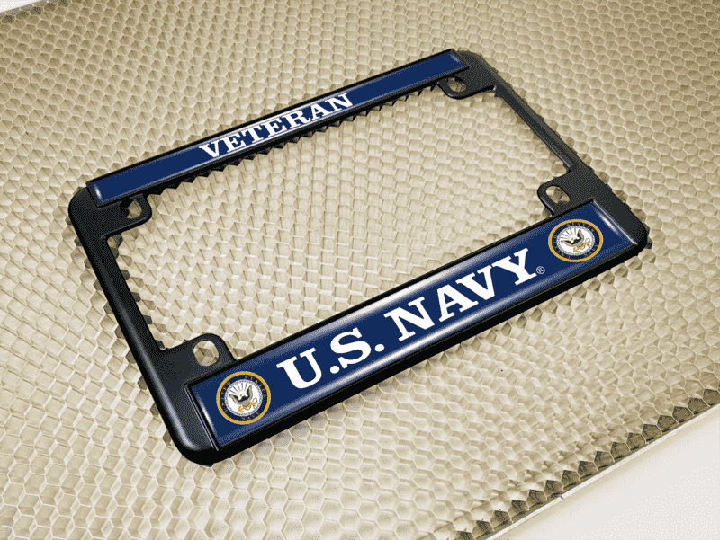 U.S. Navy Veteran Patriotic Motorcycle License Plate Frame - Best ...