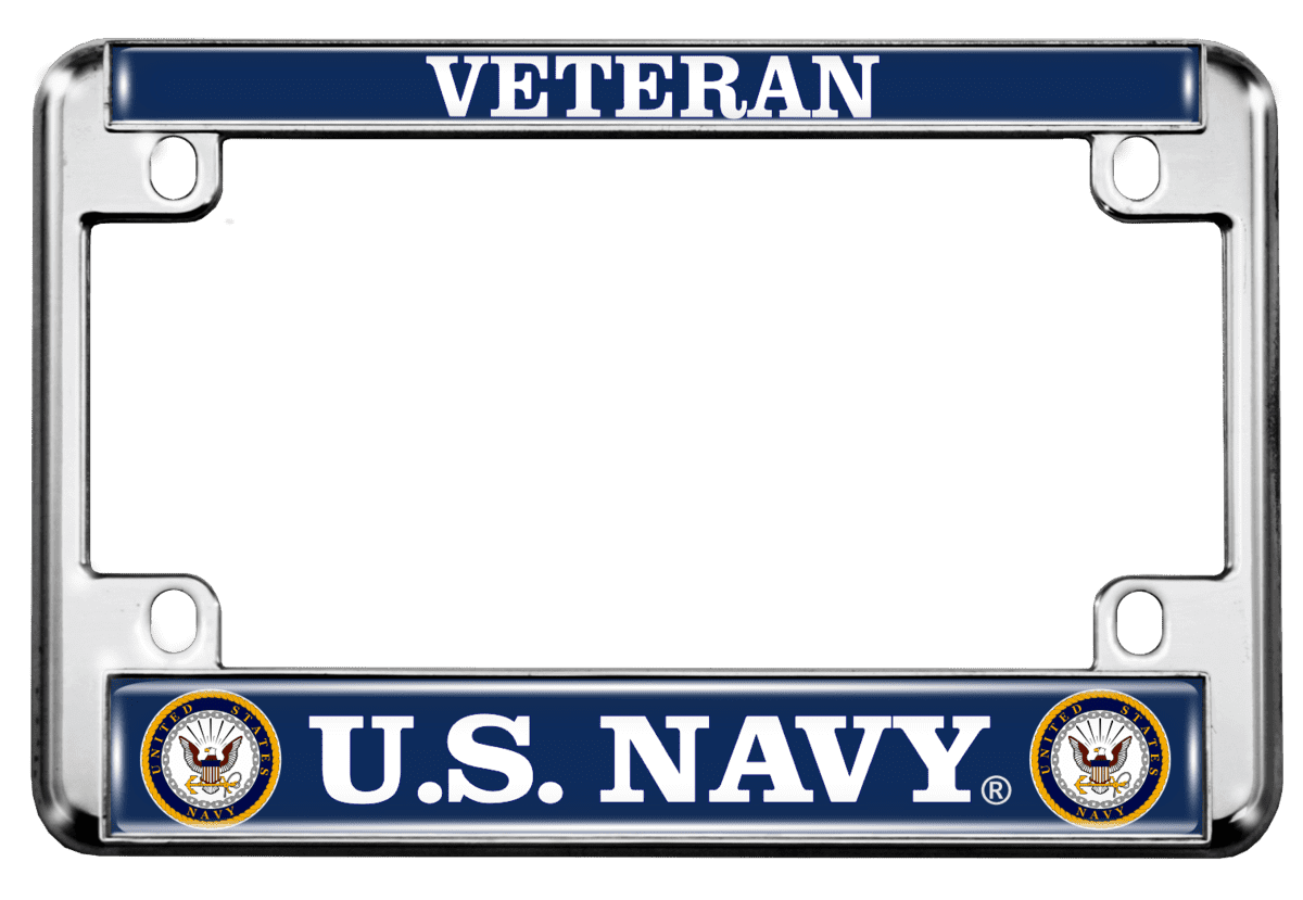 U.S. Navy Veteran Patriotic Motorcycle License Plate Frame - Best ...