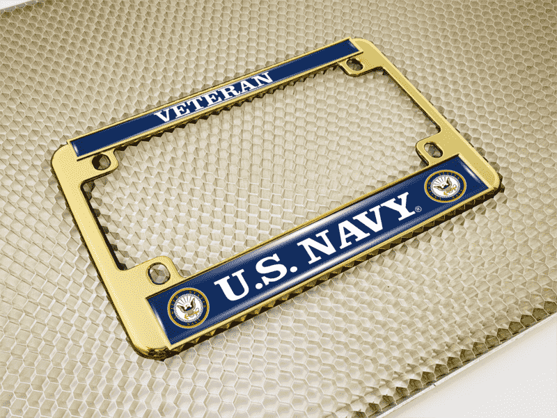 U.S. Navy Veteran Patriotic Motorcycle License Plate Frame - Best ...