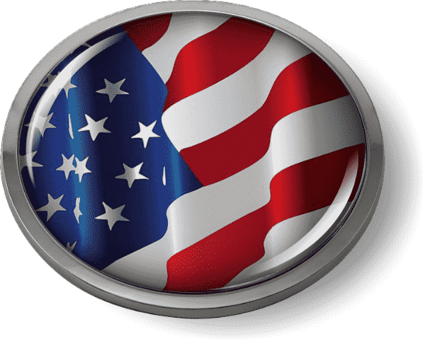 Country Flag Emblems | Free Shipping | Made in USA