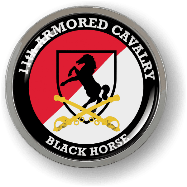 11th Armored Cavalry Black Horse Emblem - BestLicensePlateFrames.com
