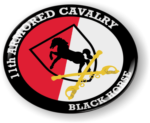 11th Armored Cavalry Black Horse Emblem - BestLicensePlateFrames.com