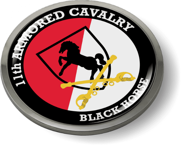 11th Armored Cavalry Black Horse Emblem - BestLicensePlateFrames.com