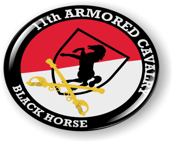 11th Armored Cavalry Black Horse Emblem - BestLicensePlateFrames.com