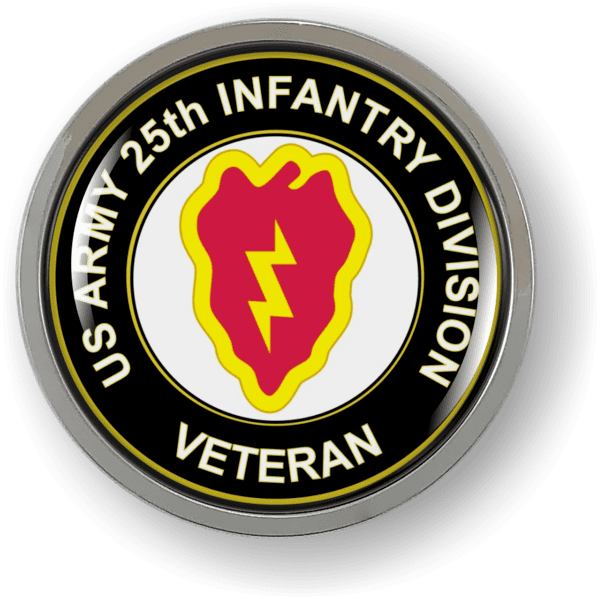 25th Infantry Division Veteran Emblem - BestLicensePlateFrames.com