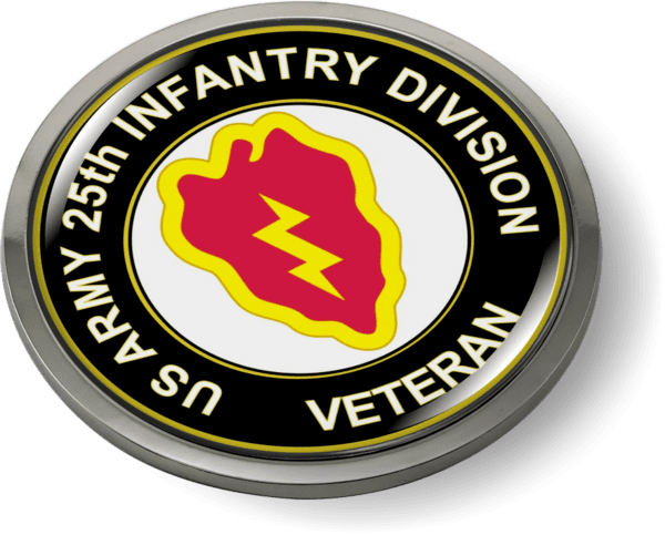 25th Infantry Division Veteran Emblem - BestLicensePlateFrames.com