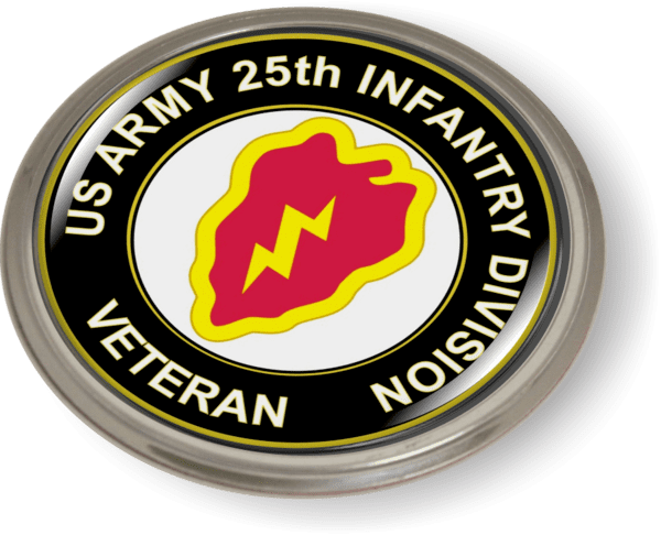 25th Infantry Division Veteran Emblem - BestLicensePlateFrames.com