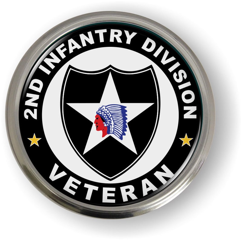 2nd Infantry Division Veteran US Army Emblem - BestLicensePlateFrames.com