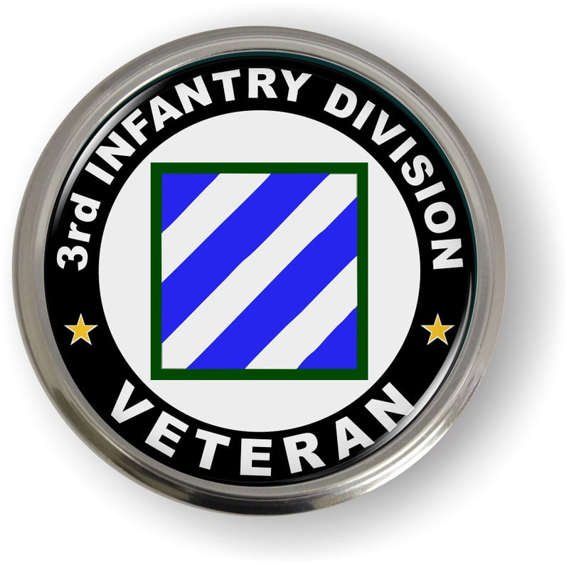 3rd Infantry Division Veteran US Army Emblem - BestLicensePlateFrames.com