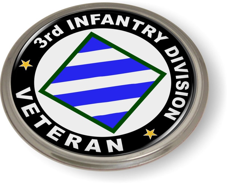 3rd Infantry Division Veteran US Army Emblem - BestLicensePlateFrames.com
