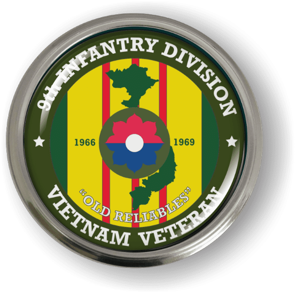 9th Infantry Division Vietnam Veteran Emblem - BestLicensePlateFrames.com