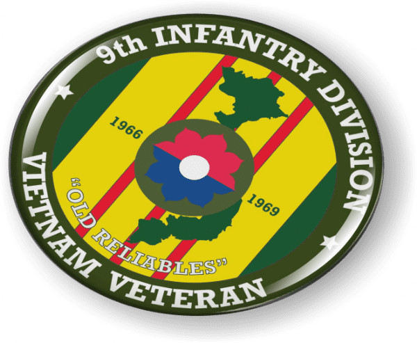 9th Infantry Division Vietnam Veteran Emblem - BestLicensePlateFrames.com