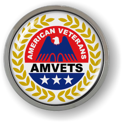 AMVETS American Veterans Emblem - BestLicensePlateFrames.com
