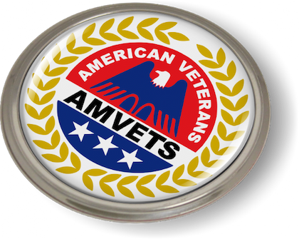AMVETS American Veterans Emblem - BestLicensePlateFrames.com