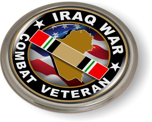 Iraq War Combat Veteran Emblem - BestLicensePlateFrames.com