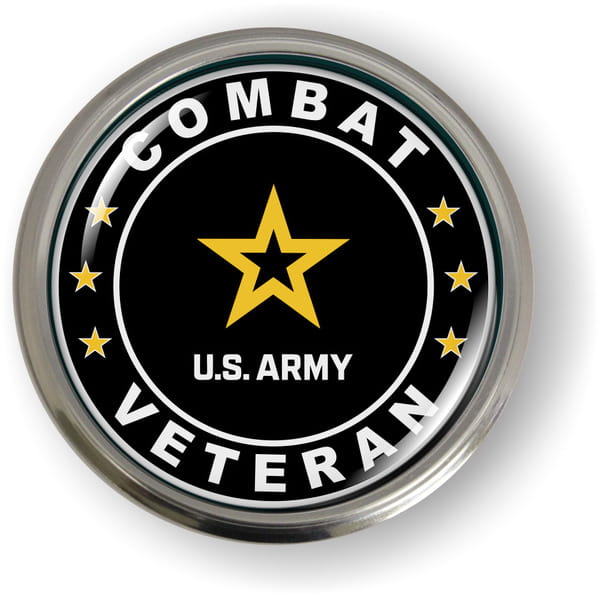 U.S. Army Combat Veteran Emblem - BestLicensePlateFrames.com