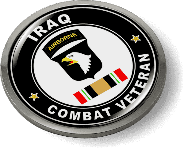 Iraq Combat Veteran Emblem - BestLicensePlateFrames.com