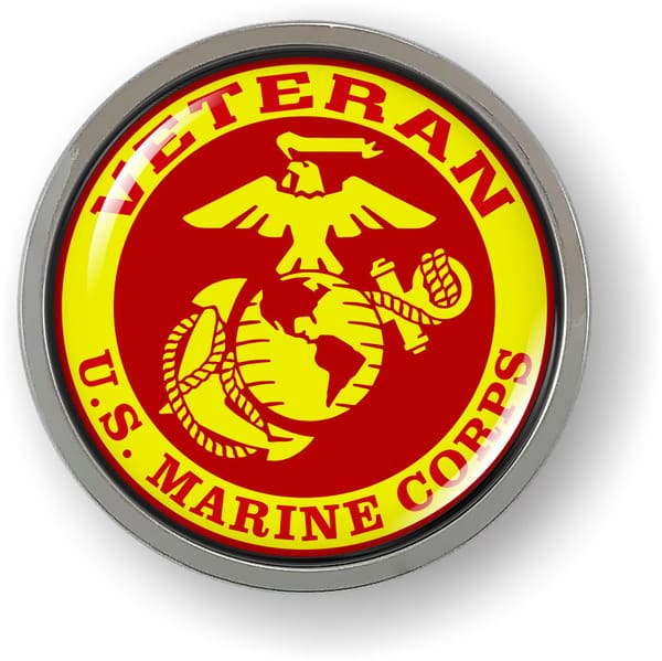 U.S. Marine Veteran EGA Emblem - BestLicensePlateFrames.com