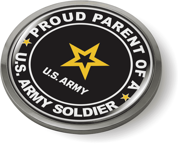 Proud Parent of a U.S. Army Soldier Emblem - BestLicensePlateFrames.com