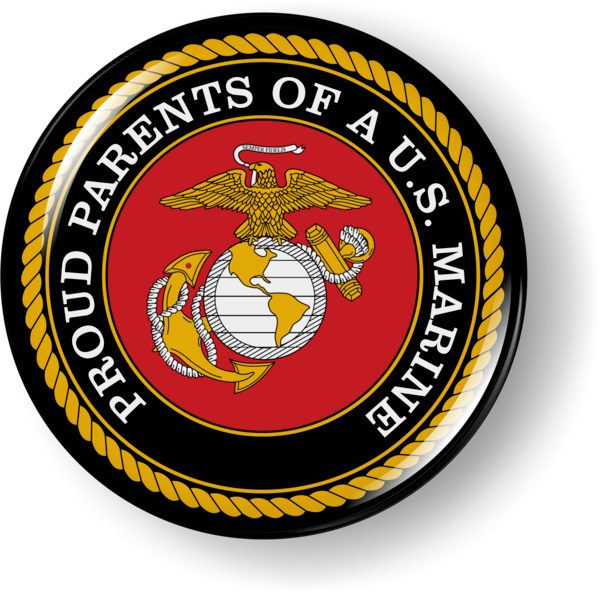 Proud Parents Of a U.S. Marine Emblem - BestLicensePlateFrames.com