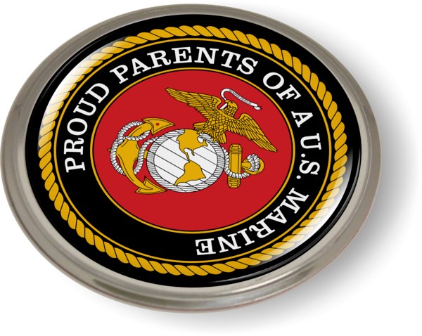 Proud Parents Of a U.S. Marine Emblem - BestLicensePlateFrames.com