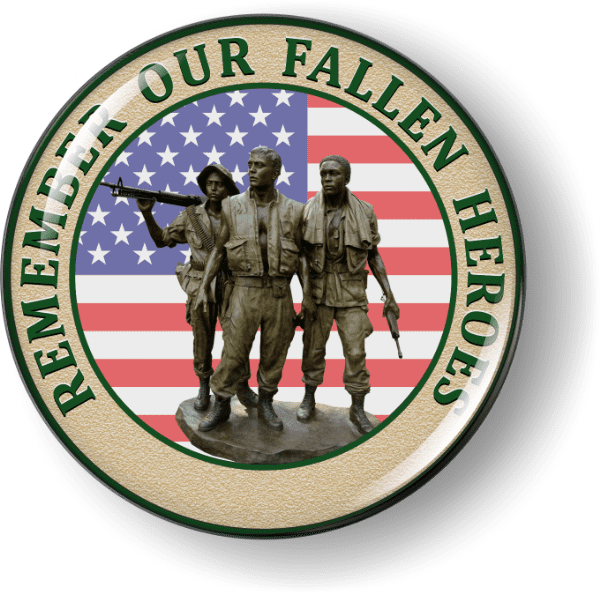Remember Fallen Heroes Emblem - BestLicensePlateFrames.com