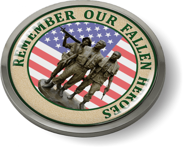 Remember Fallen Heroes Emblem - BestLicensePlateFrames.com