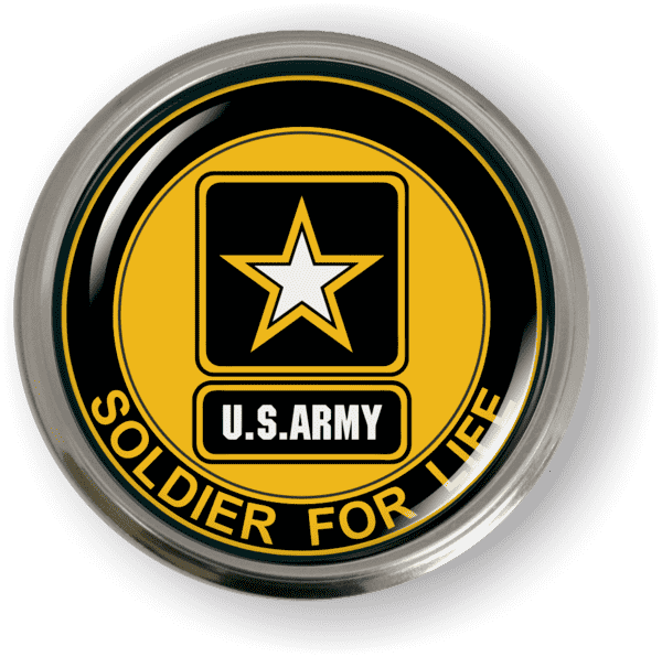 Soldier for Life Emblem U.S. Army - BestLicensePlateFrames.com