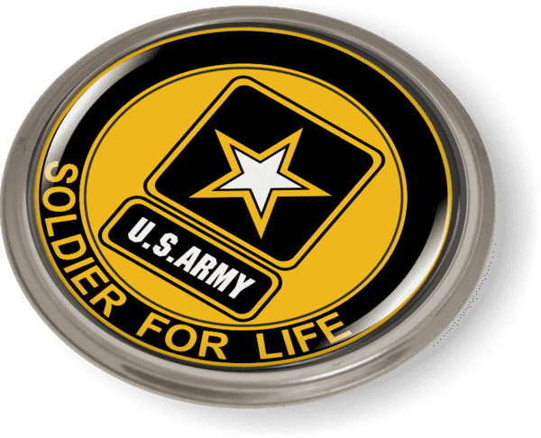 Soldier for Life Emblem U.S. Army - BestLicensePlateFrames.com