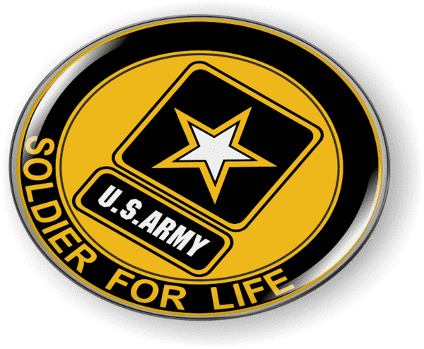 Soldier for Life Emblem U.S. Army - BestLicensePlateFrames.com