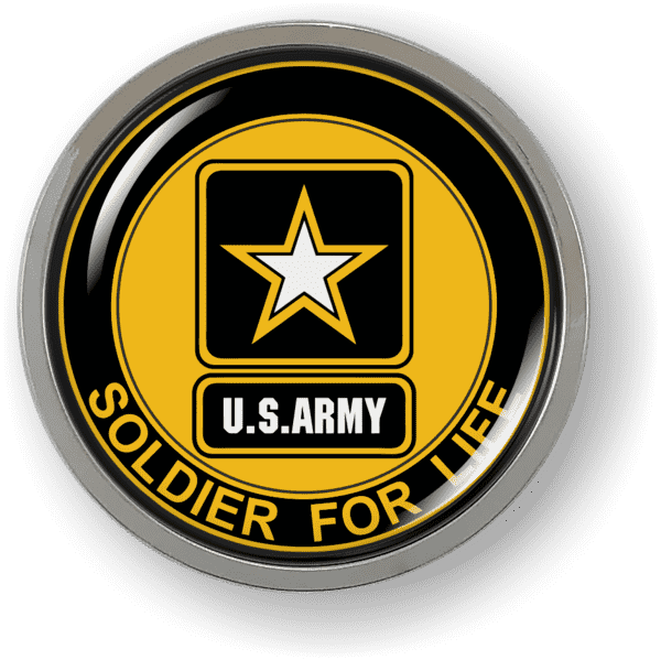 Soldier for Life Emblem U.S. Army - BestLicensePlateFrames.com