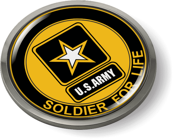 Soldier for Life Emblem U.S. Army - BestLicensePlateFrames.com