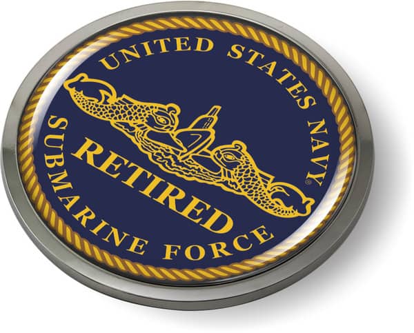 U.S. Navy Submarine Force Veteran Emblem - BestLicensePlateFrames.com