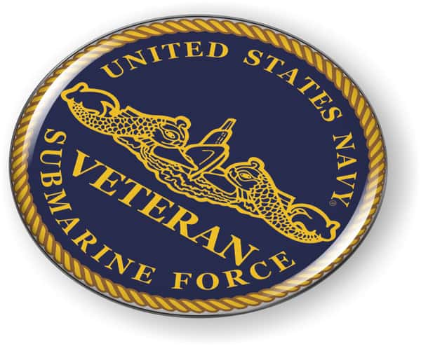 U.S. Navy Submarine Force Veteran Emblem - BestLicensePlateFrames.com