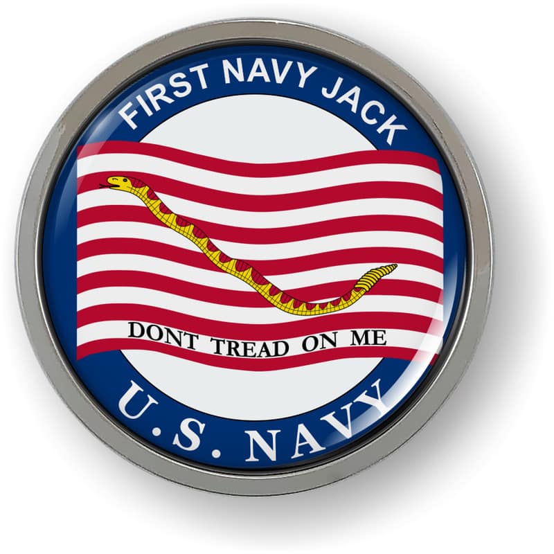 First Navy Jack Flag Emblem - BestLicensePlateFrames.com