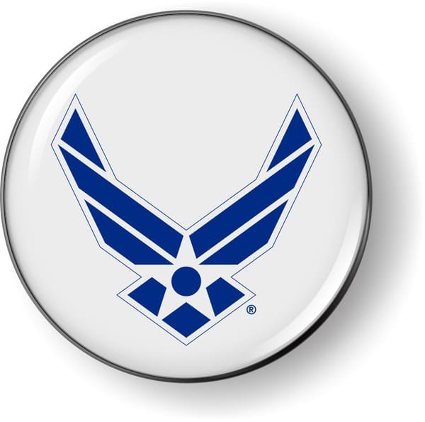 U.S. Air Force Symbol Domed Emblem - BestLicensePlateFrames.com