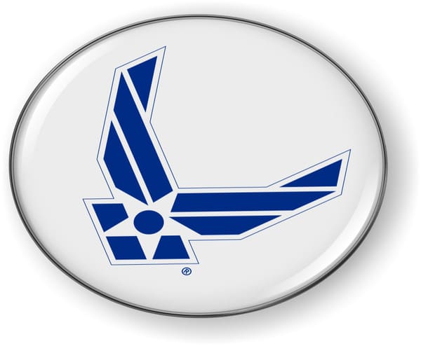 U.S. Air Force Symbol Domed Emblem - BestLicensePlateFrames.com