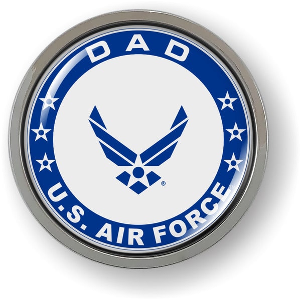 U.S. Air Force Dad Domed Emblem - BestLicensePlateFrames.com