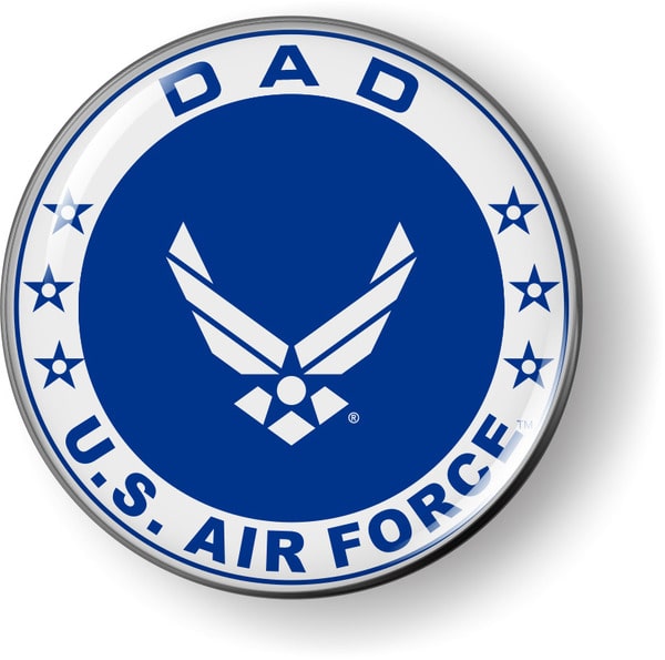U.S. Air Force Dad Domed Emblem - BestLicensePlateFrames.com