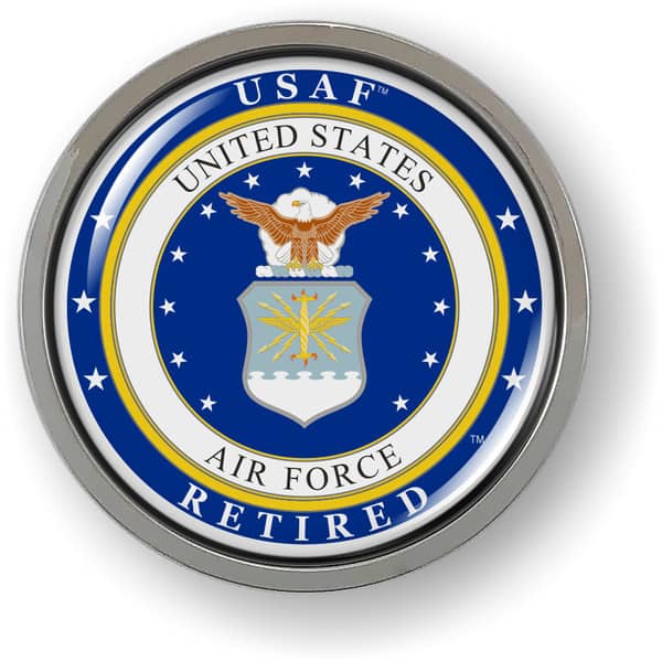 U.S. Air Force Retired Emblem - BestLicensePlateFrames.com