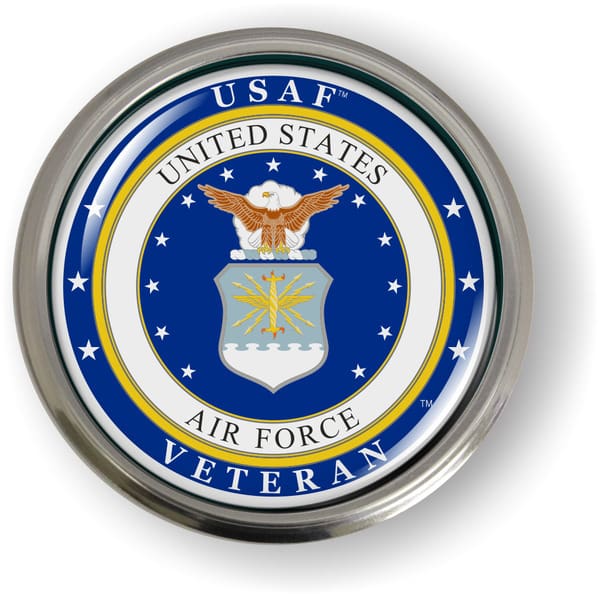 U.S. Air Force Veteran Emblem - BestLicensePlateFrames.com