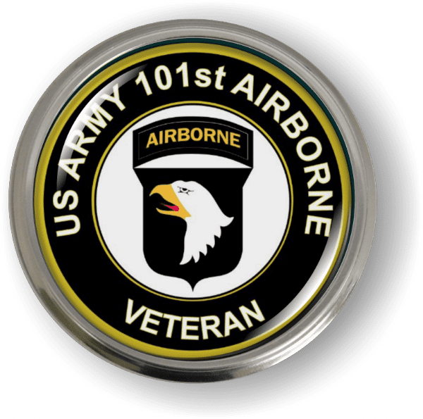 101st Airborne Veteran Emblem - BestLicensePlateFrames.com