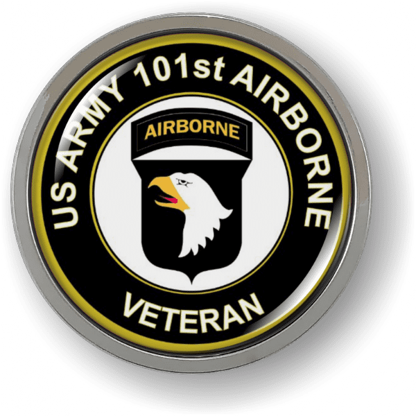 101st Airborne Veteran Emblem - BestLicensePlateFrames.com
