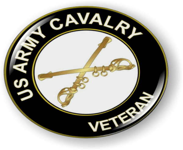 Cavalry Veteran Emblem - BestLicensePlateFrames.com