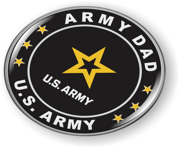 U.S. Army Dad Emblem - BestLicensePlateFrames.com