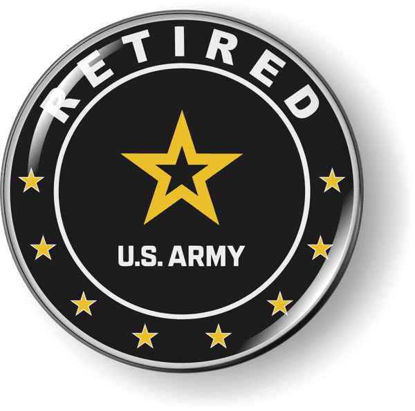 U.S. Army Retired Emblem - BestLicensePlateFrames.com