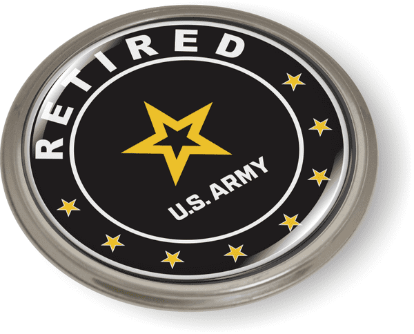 U.S. Army Retired Emblem - BestLicensePlateFrames.com