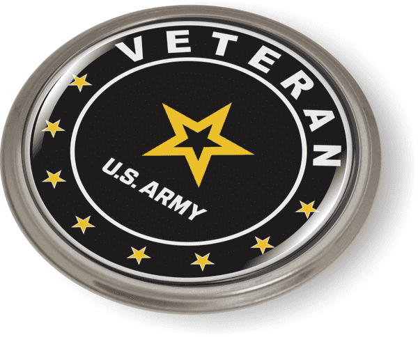 U.S. Army Veteran Emblem - BestLicensePlateFrames.com