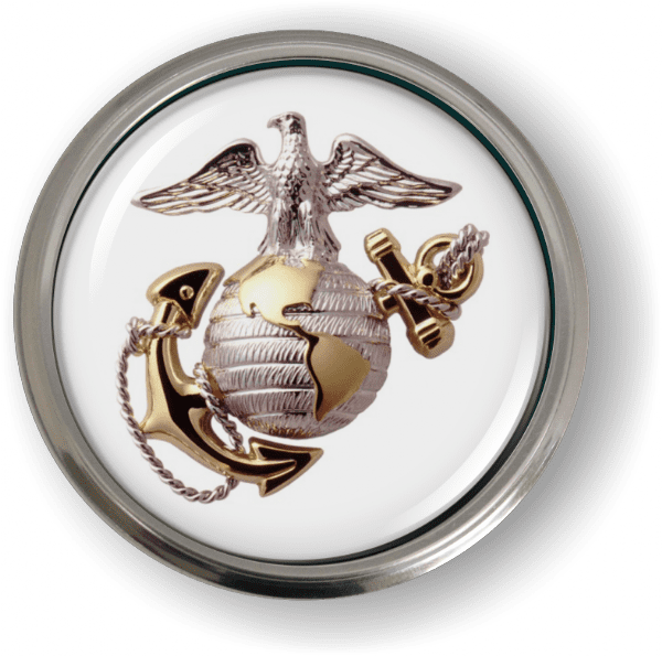 U.S. Marine Corps Domed Emblem - BestLicensePlateFrames.com