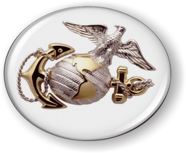 U.S. Marine Corps Domed Emblem - BestLicensePlateFrames.com